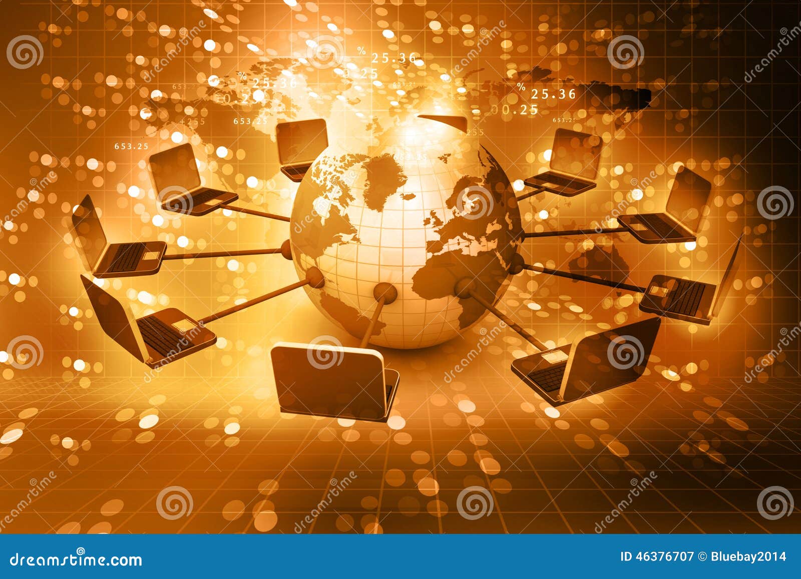 Global computer Network stock illustration. Illustration of page - 46376707
