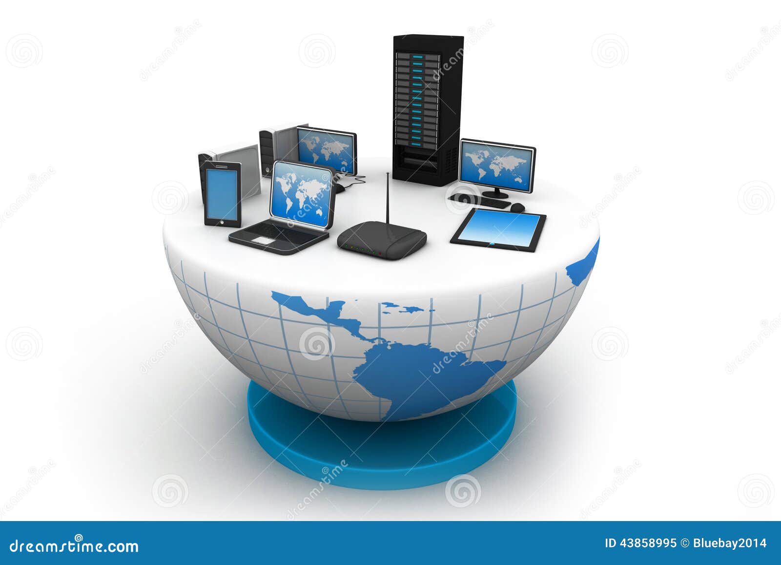 Global computer Network stock illustration. Illustration of connection ...