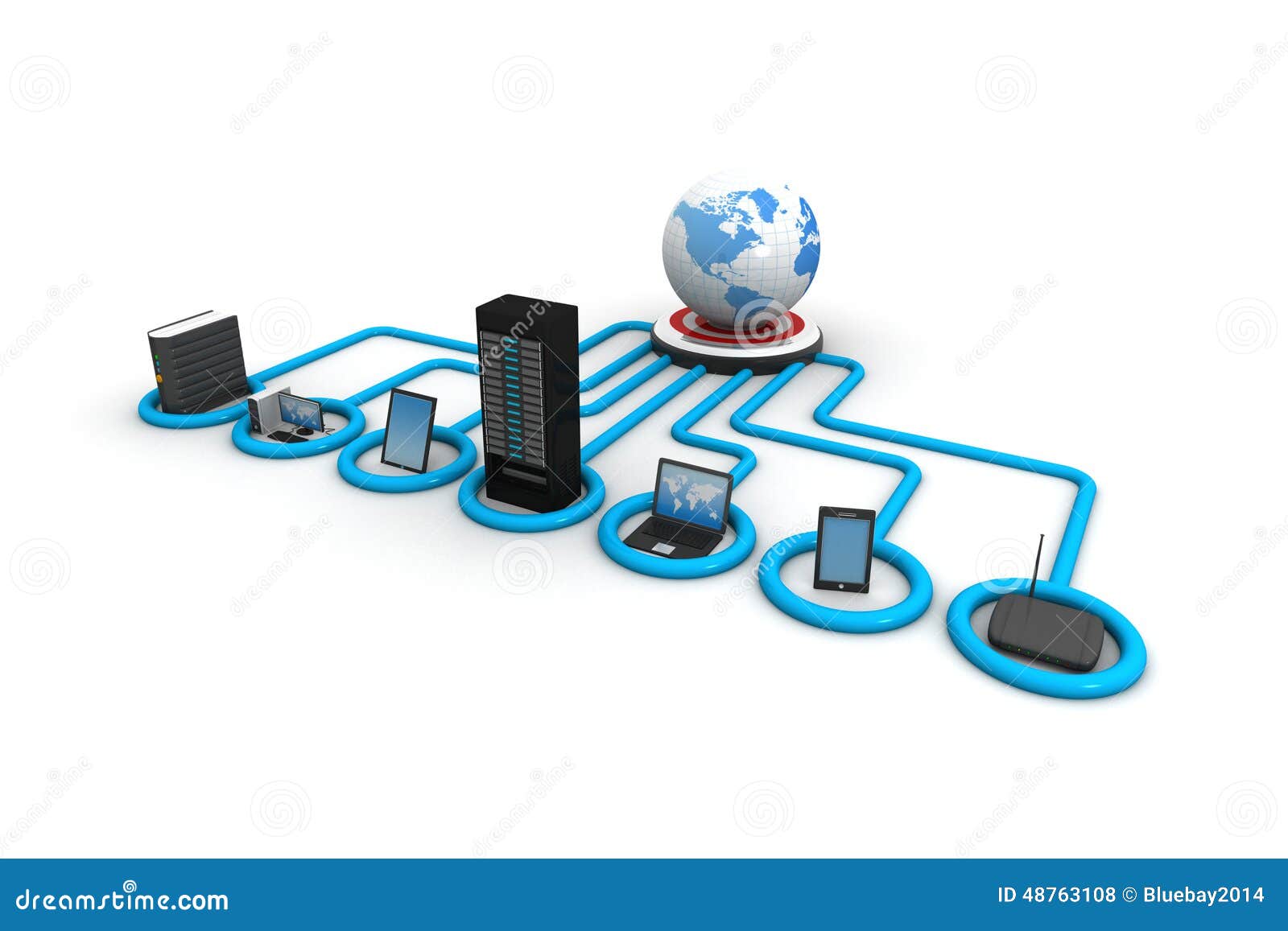 Global computer Network stock illustration. Illustration of server ...