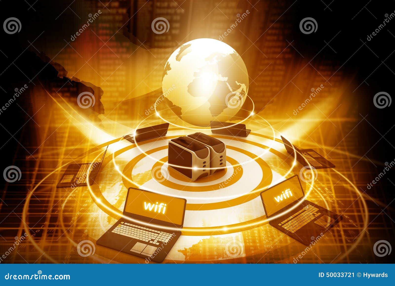 Global computer network stock illustration. Illustration of earth ...