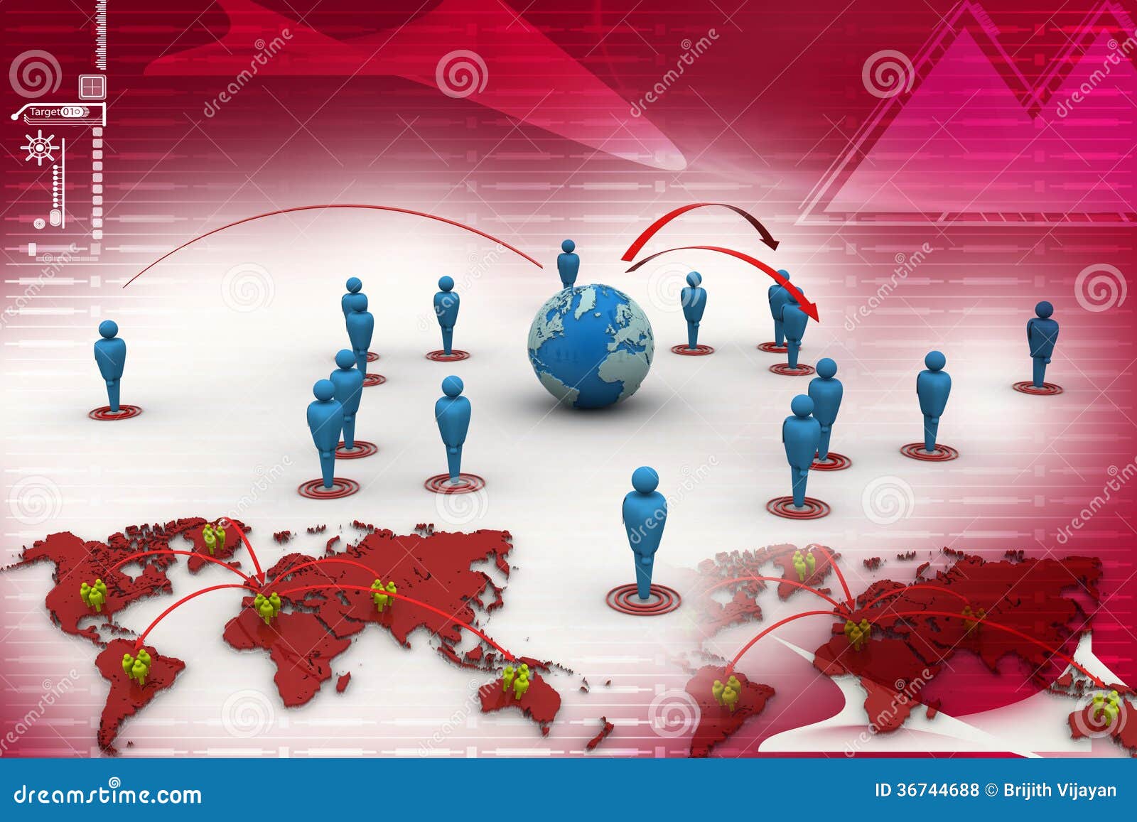 Global computer networking stock illustration. Illustration of ...
