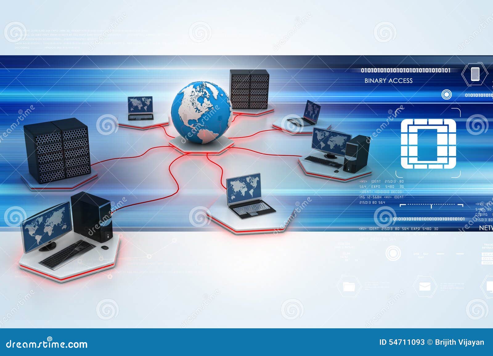 Global computer networking stock illustration. Illustration of link ...