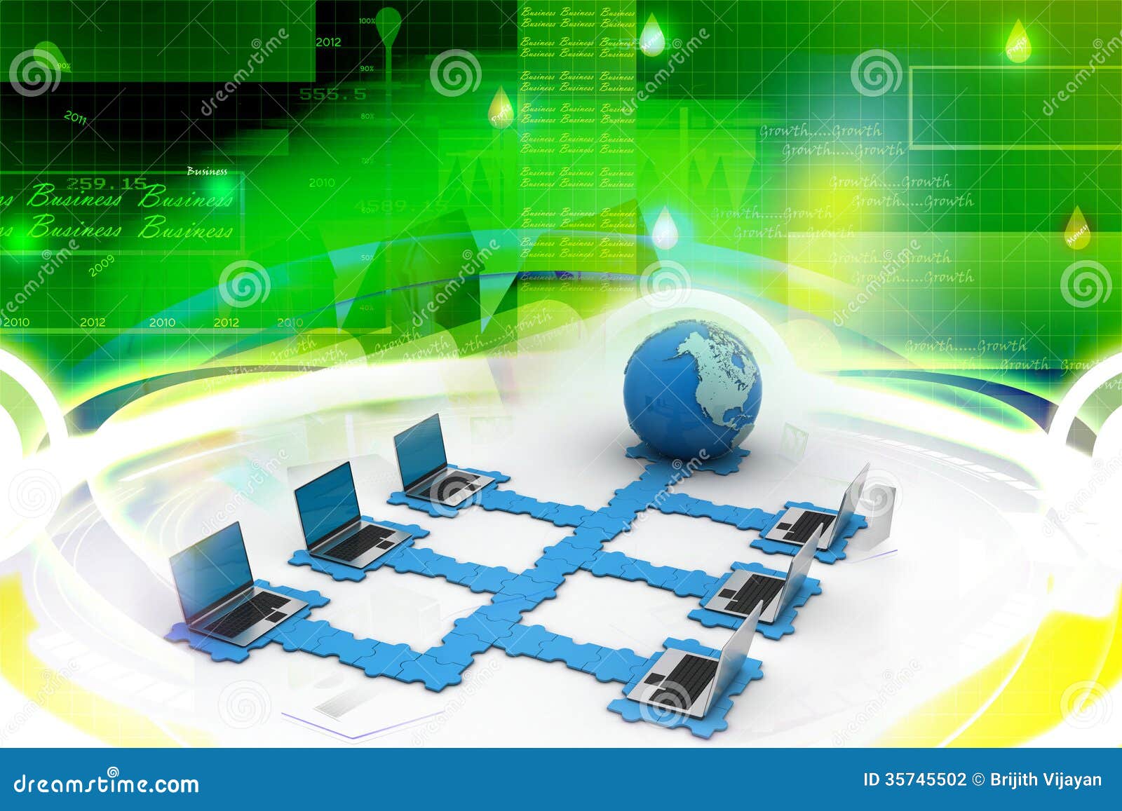 Global computer networking stock illustration. Illustration of business ...