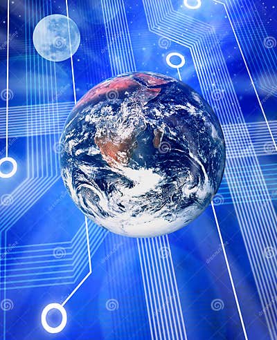 Global Computer Technology stock illustration. Illustration of computer ...