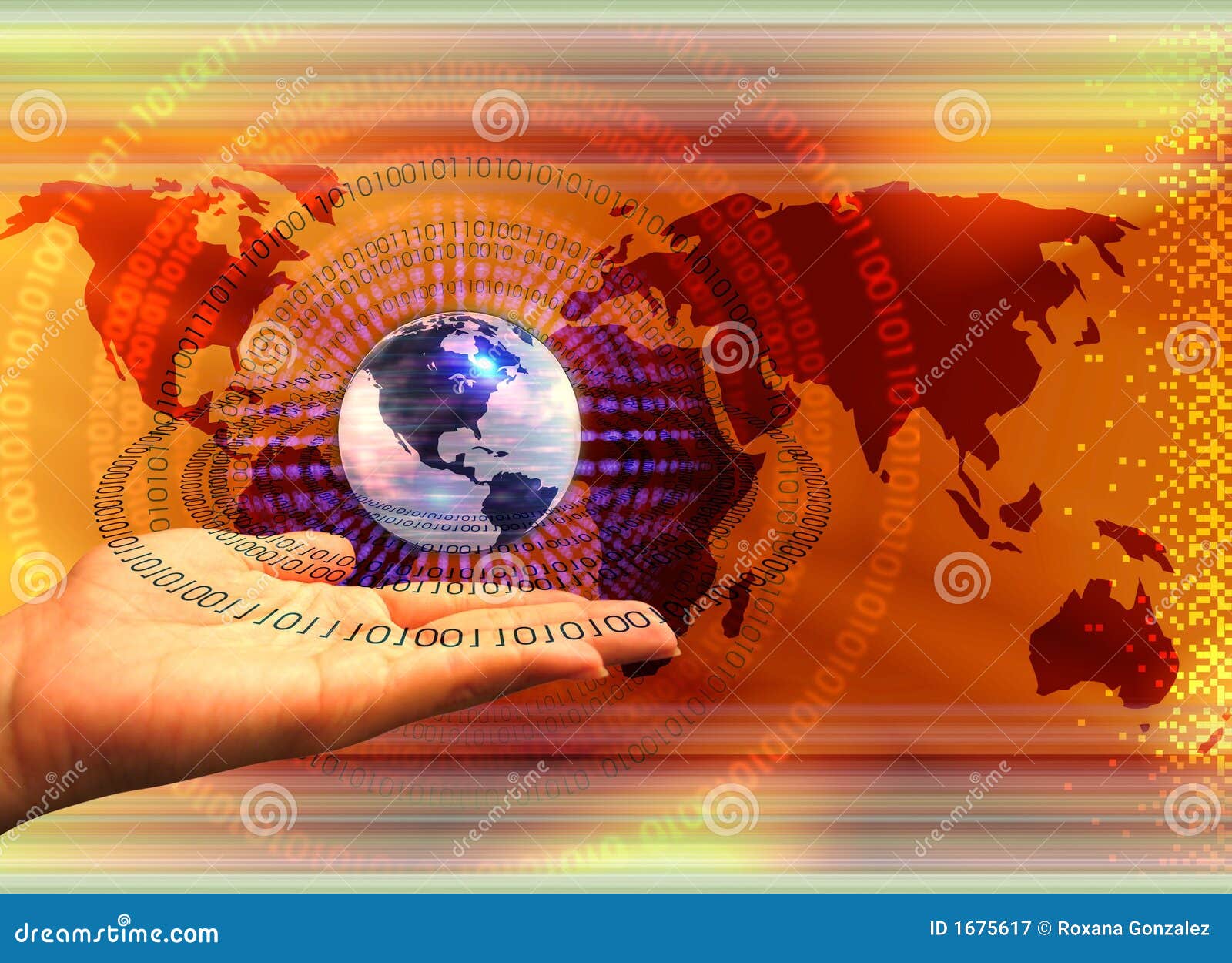 Global Computer Technology Concept Stock Illustration - Illustration of ...
