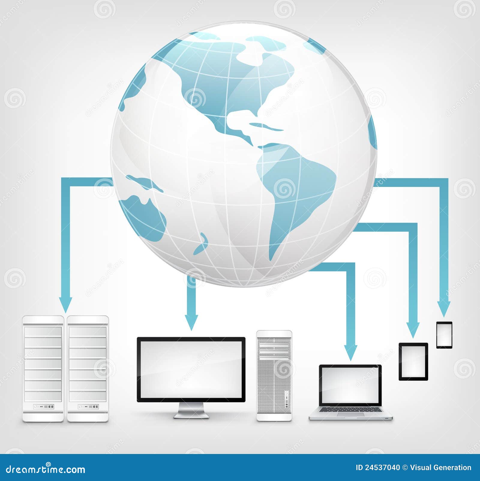 Global Concept. stock vector. Illustration of laptop - 24537040