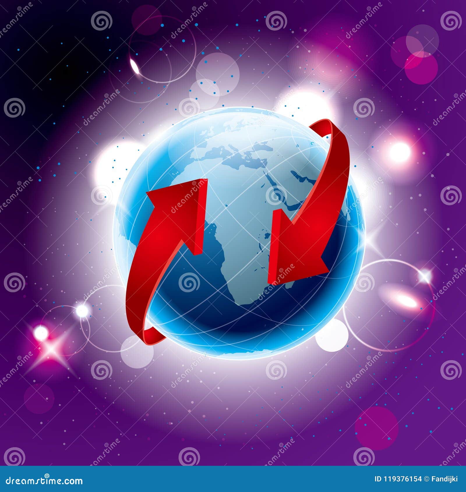 Global Concept Design, Vector Drawing Earth. Stock Vector ...