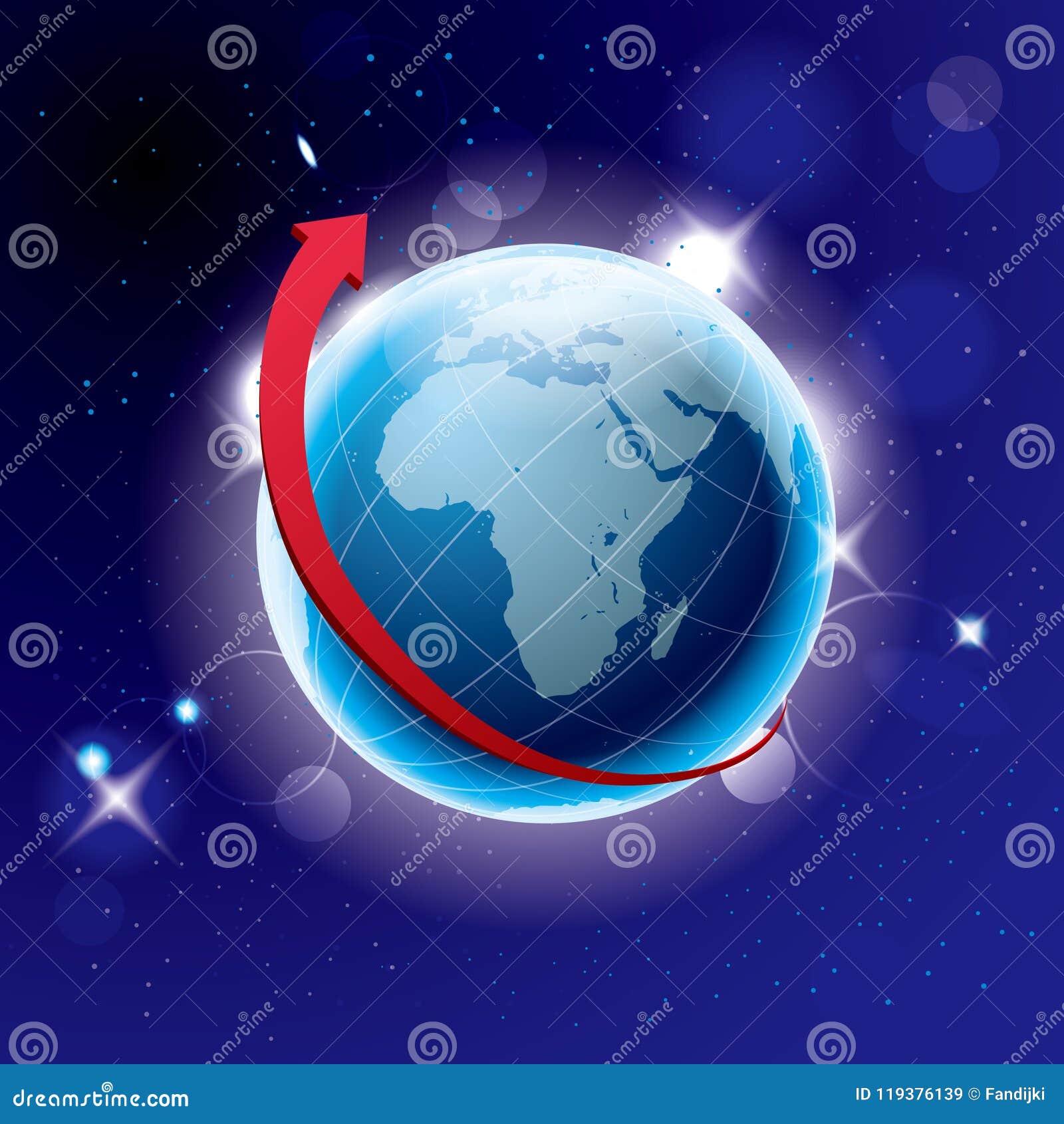 Global Concept Design, Vector Drawing Earth. Stock Vector ...