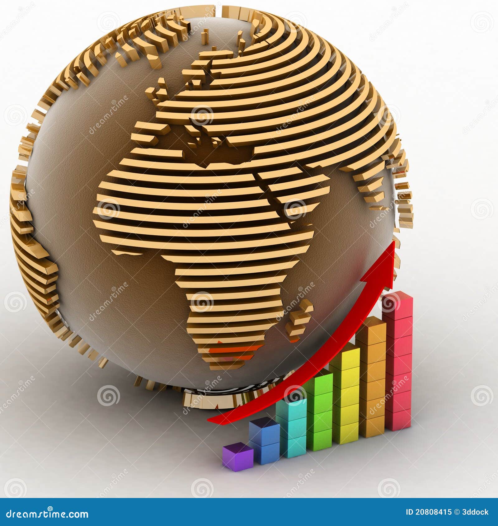 Global concept of success stock illustration. Illustration of chart ...