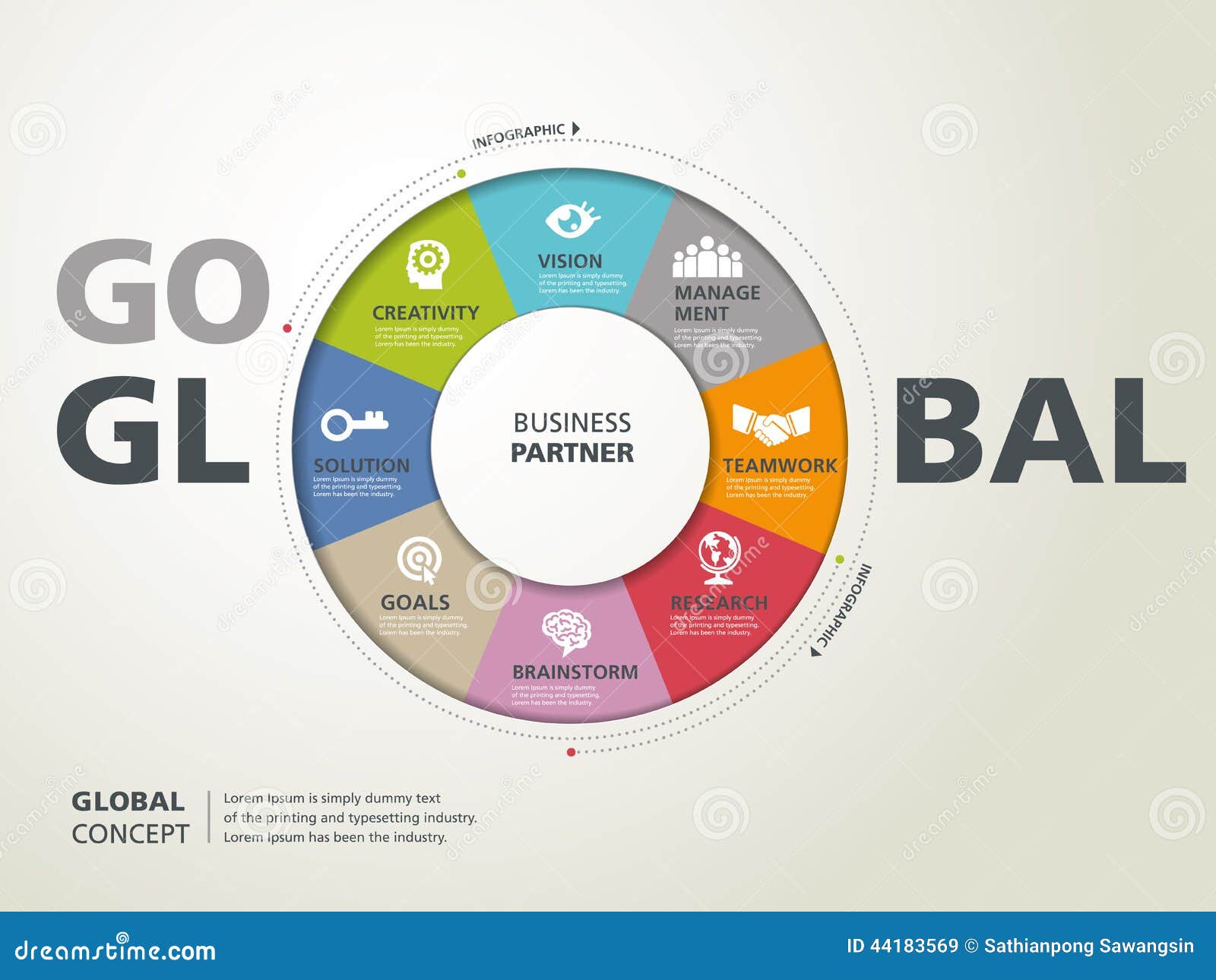 Global concept stock vector. Illustration of graphs, creativity - 44183569