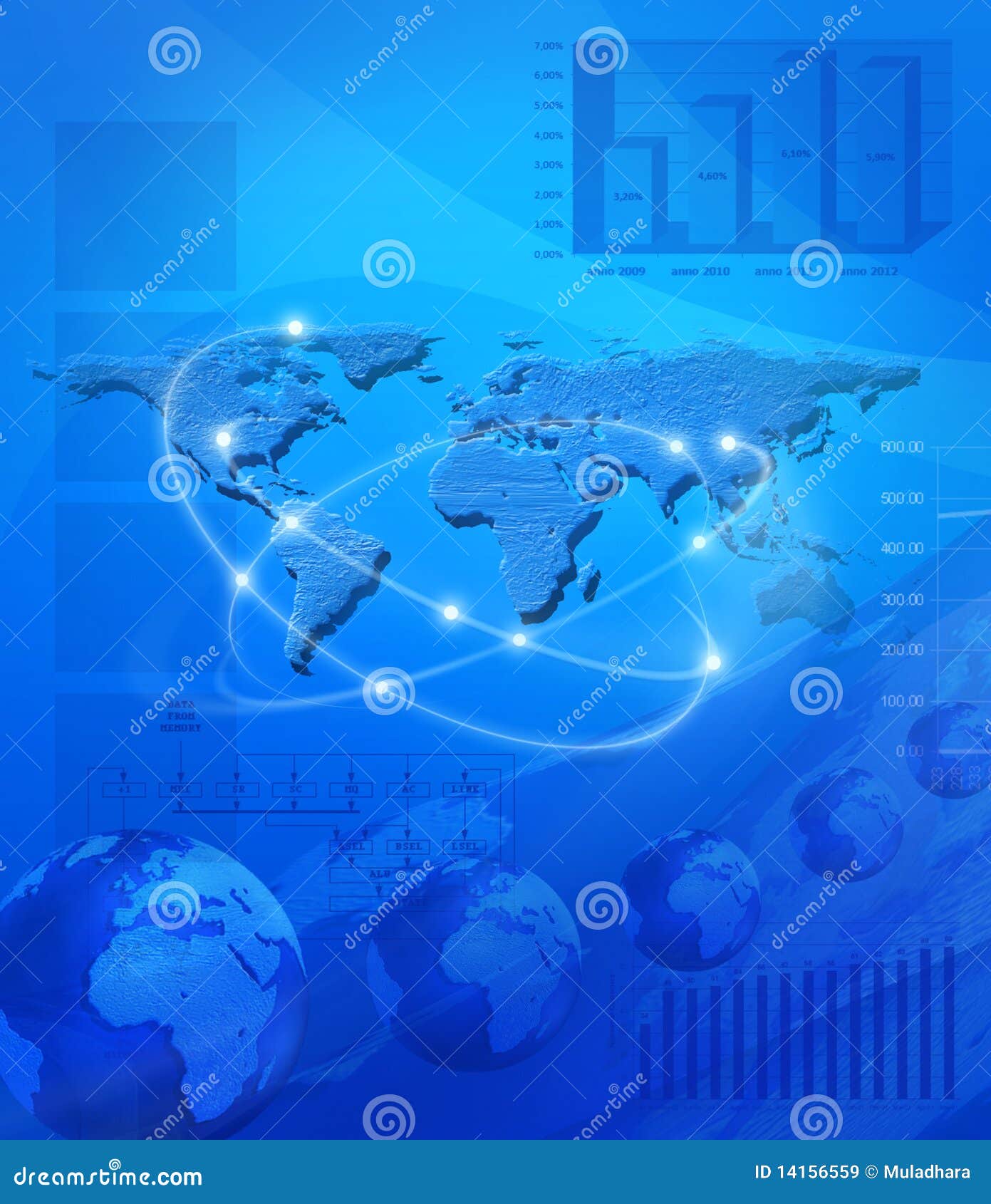 Global connection stock illustration. Illustration of diagram - 14156559