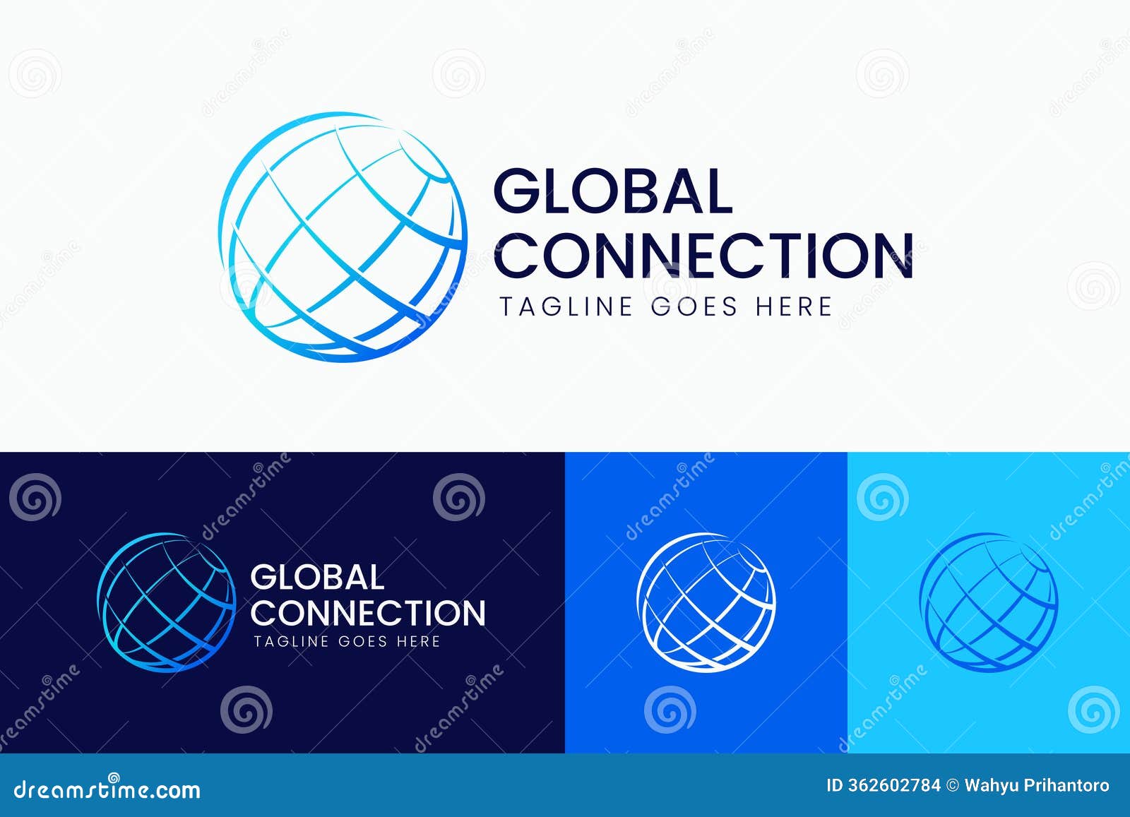 Modern Global Connection Logo Business with Geometric Globe Concept ...