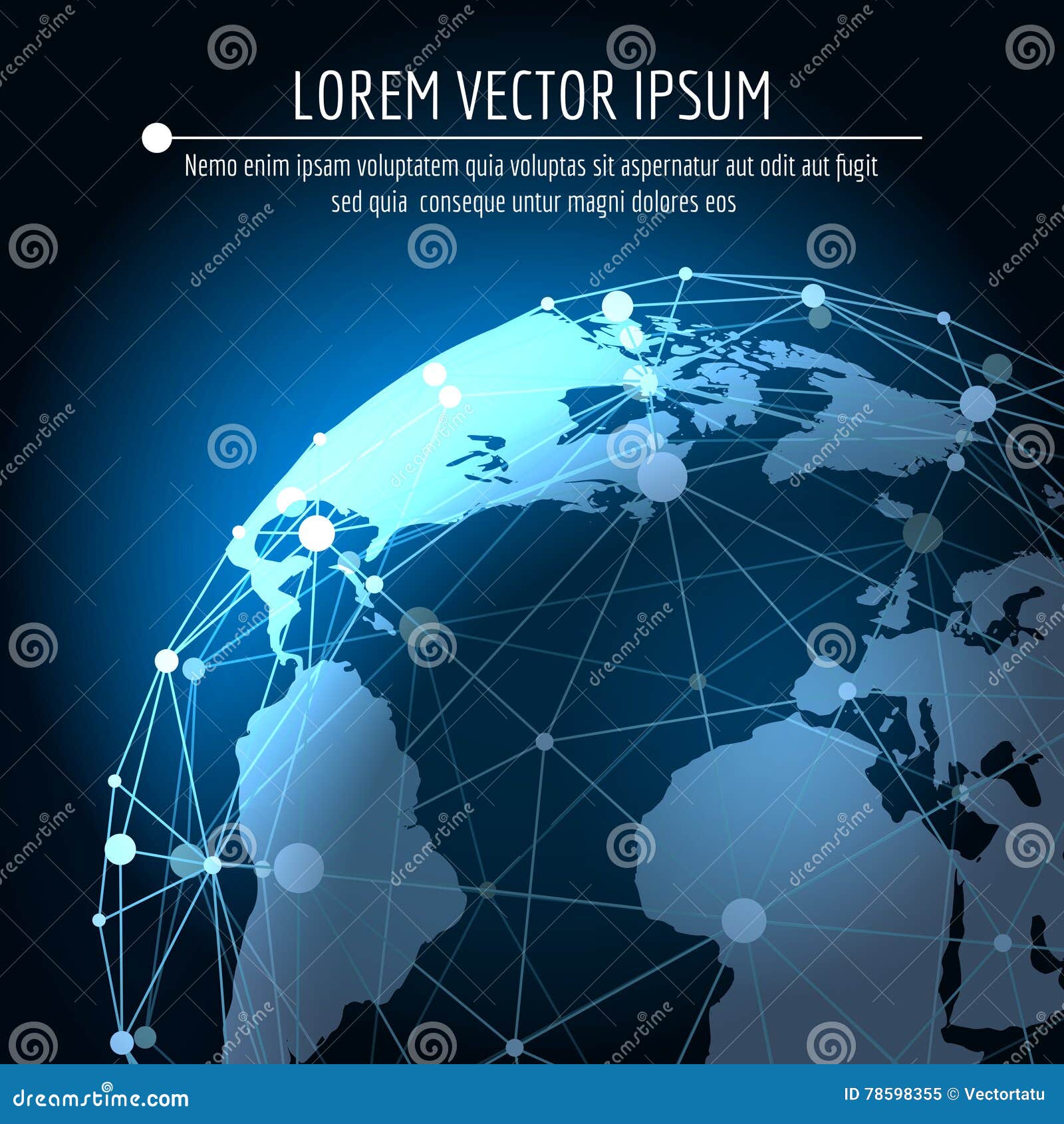 Global Connection Abstract Background Stock Vector - Illustration of ...