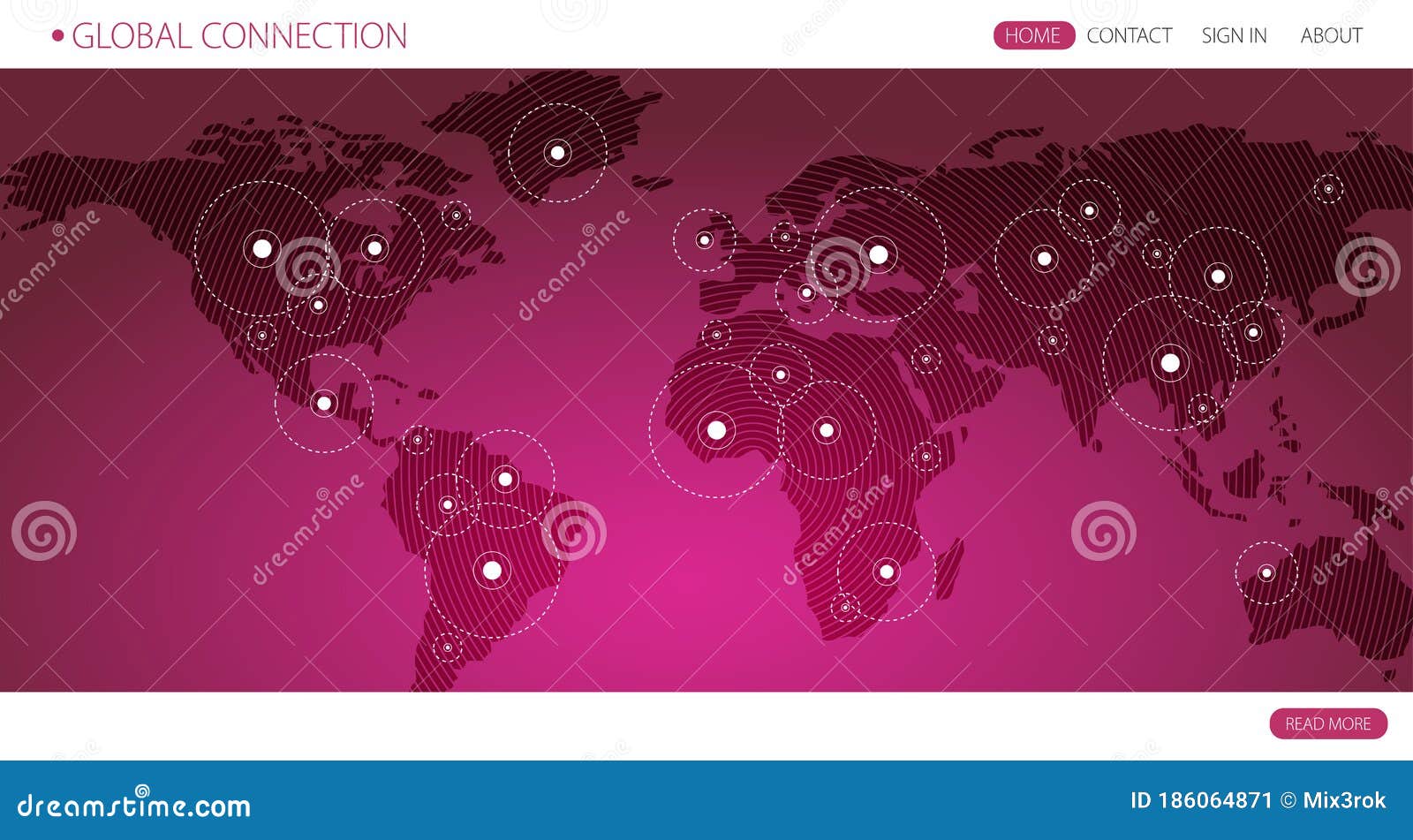 Global Connection Business Vector Banner Stock Vector - Illustration of ...