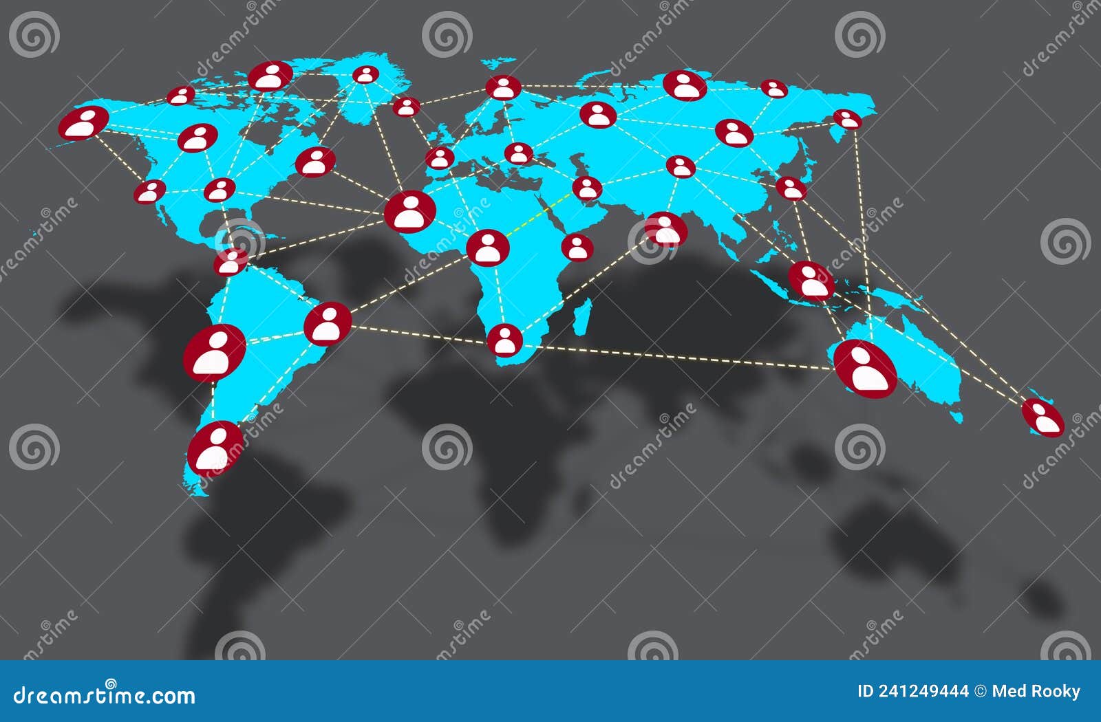 Global Connection Concept. stock illustration. Illustration of internet ...