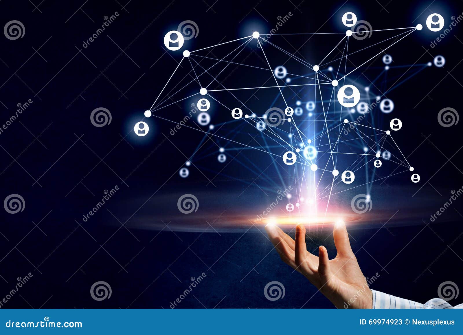 Global connection concept stock image. Image of hand - 69974923