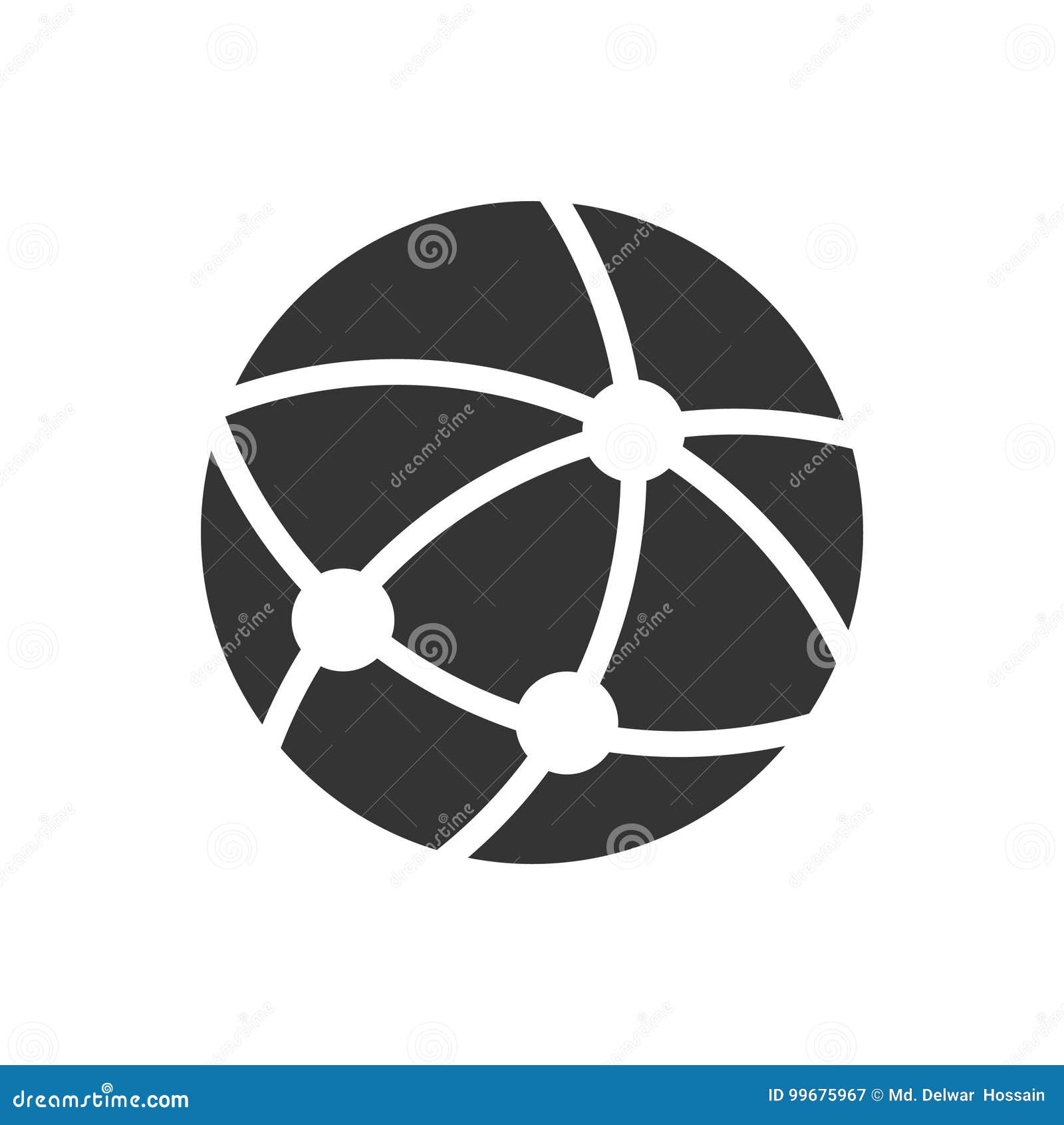 Global Connection Icon stock vector. Illustration of connection - 99675967
