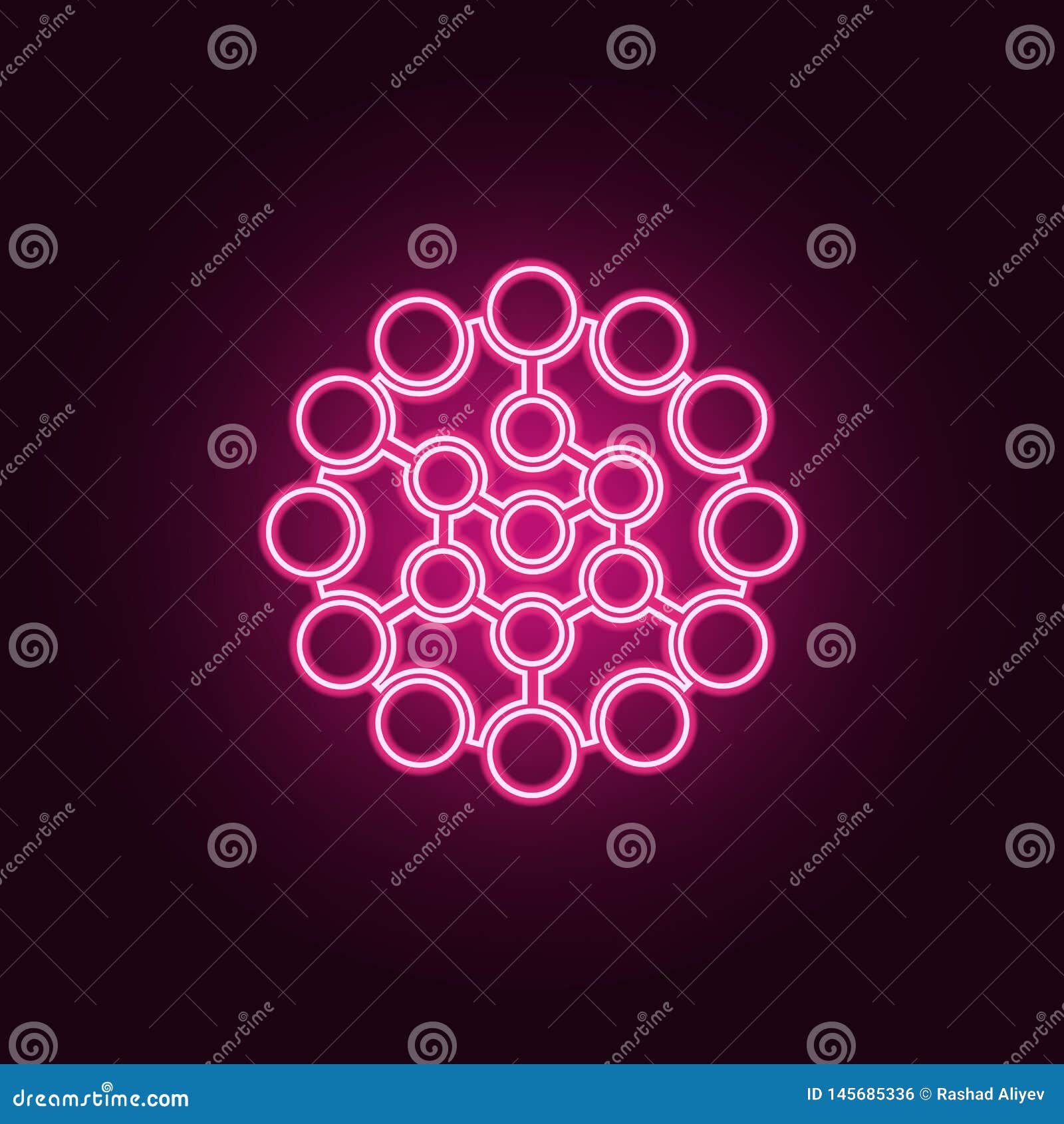 Global Connection Icon. Elements of Web Development in Neon Style Icons ...