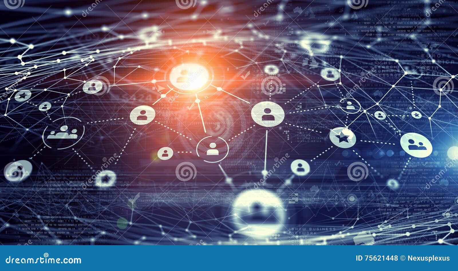 Global Connection and Interaction Stock Illustration - Illustration of ...