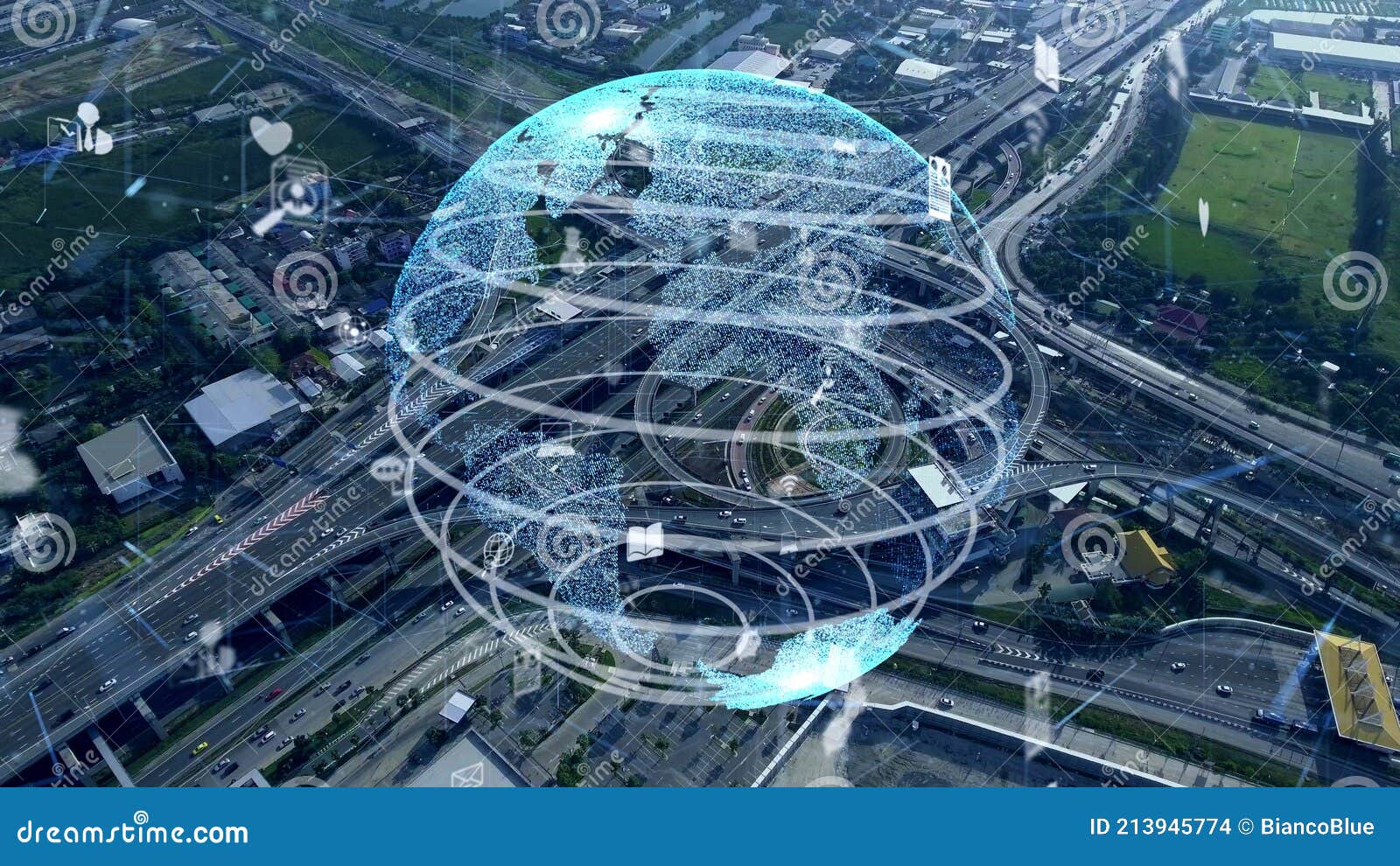 Global Connection and Internet Network Modernization in Smart Ci Stock ...