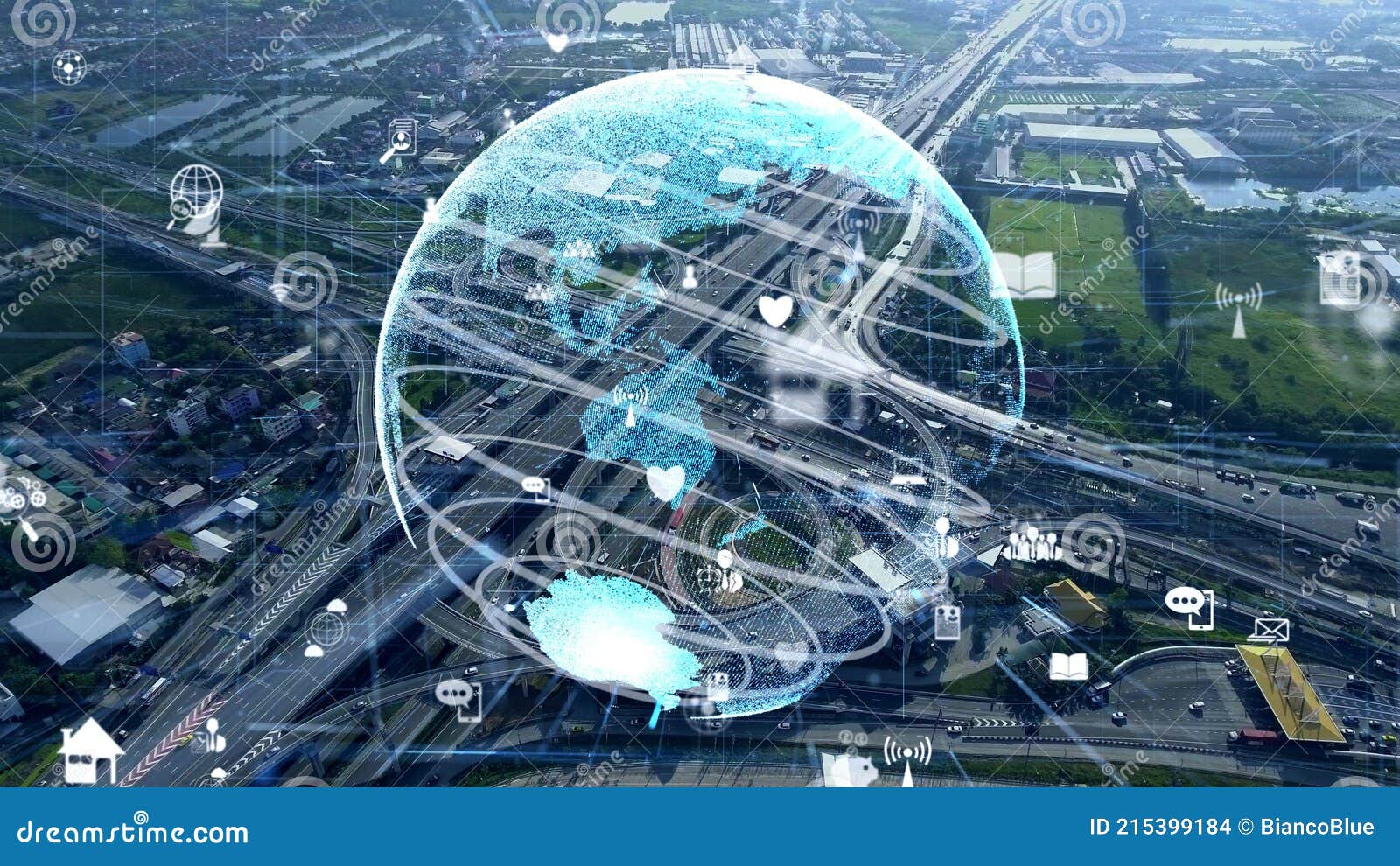 Global Connection and Internet Network Modernization in Smart Ci Stock ...