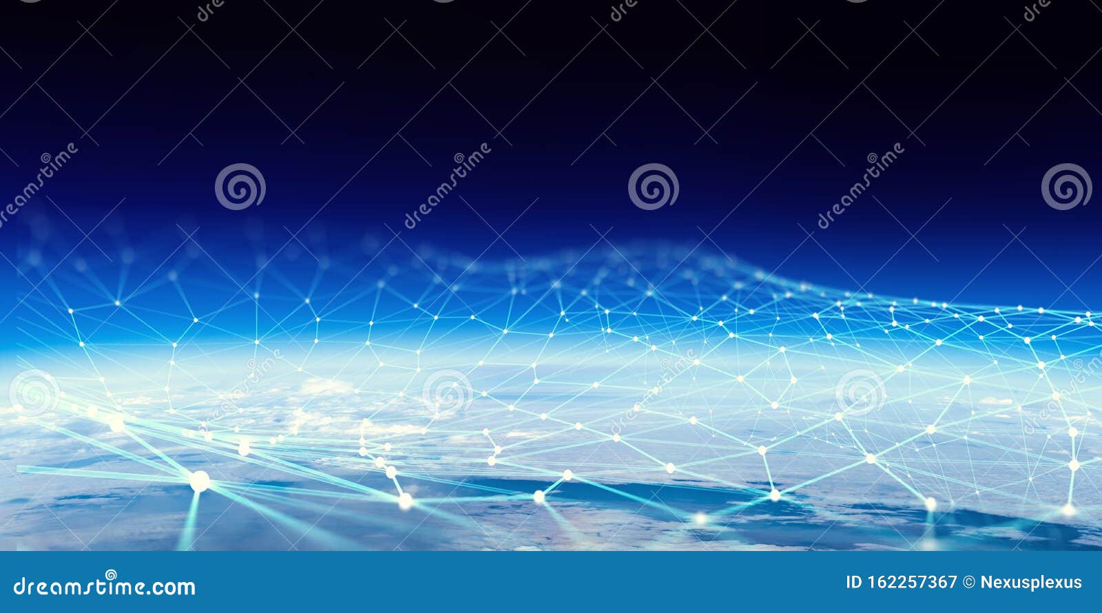Global Connection and Networking. 3d Rendering Stock Illustration ...