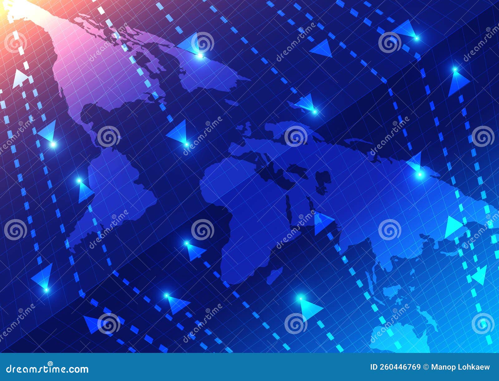 Global Connection Technology Communication Concept Vector Illustration ...