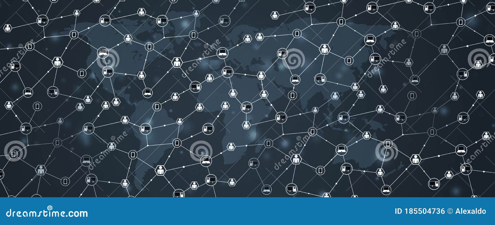 Global connections banner stock illustration. Illustration of server ...