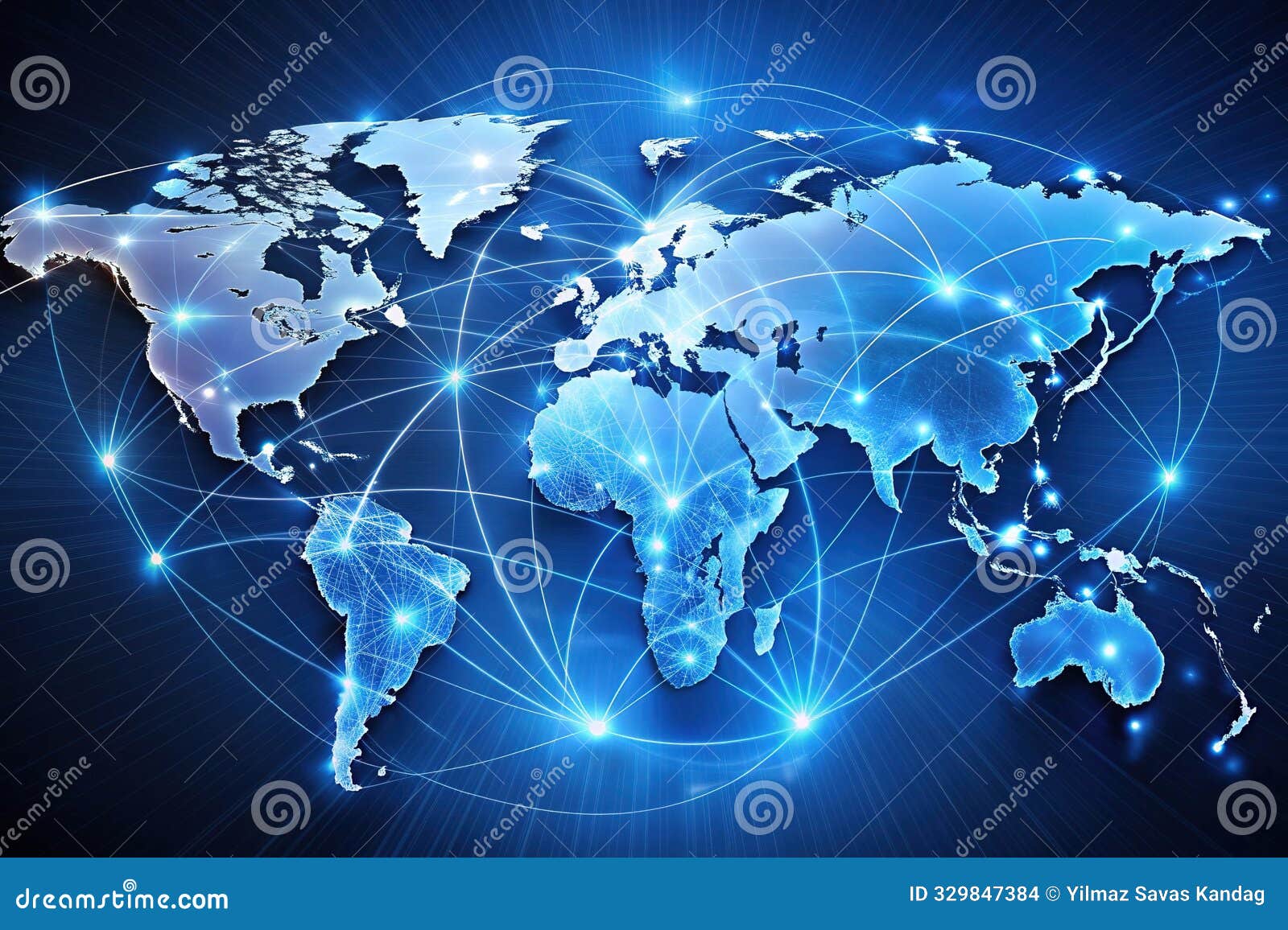 Global Connections.a Captivating Image Depicting a World Map with ...