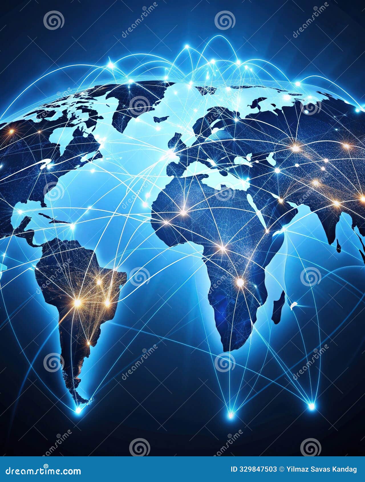 Global Connections.a Captivating Image Depicting a World Map with ...