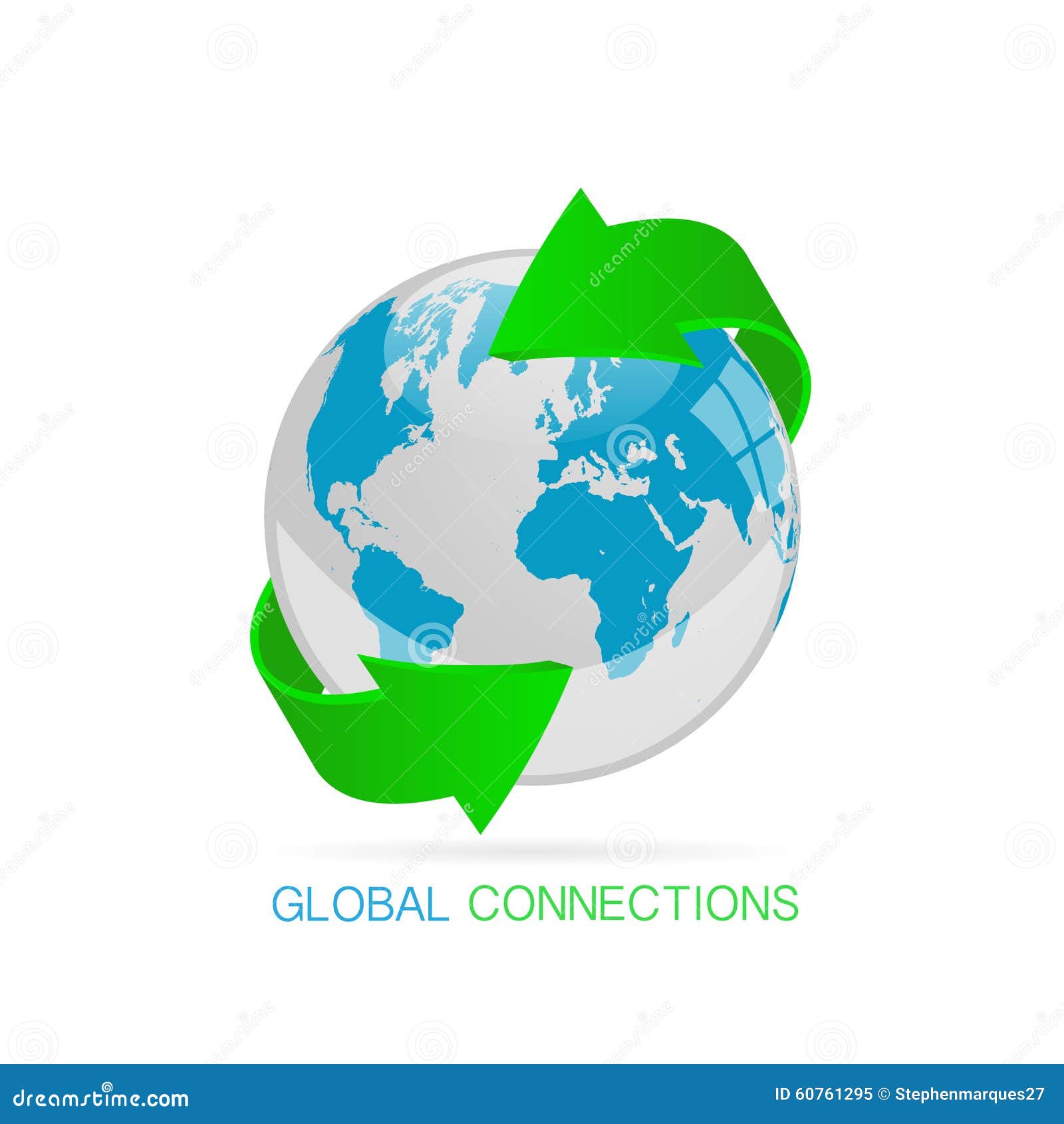 Global Connections Illustration Stock Vector - Illustration of isolated ...