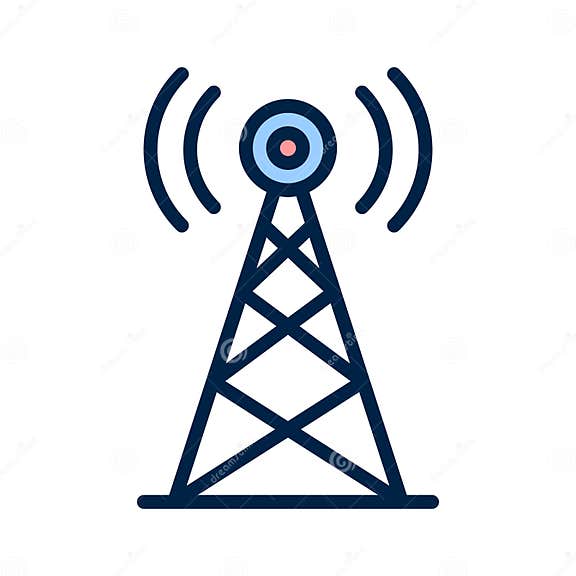 Global Connectivity, Connection Tower, Wireless Signals, Tower Vector ...