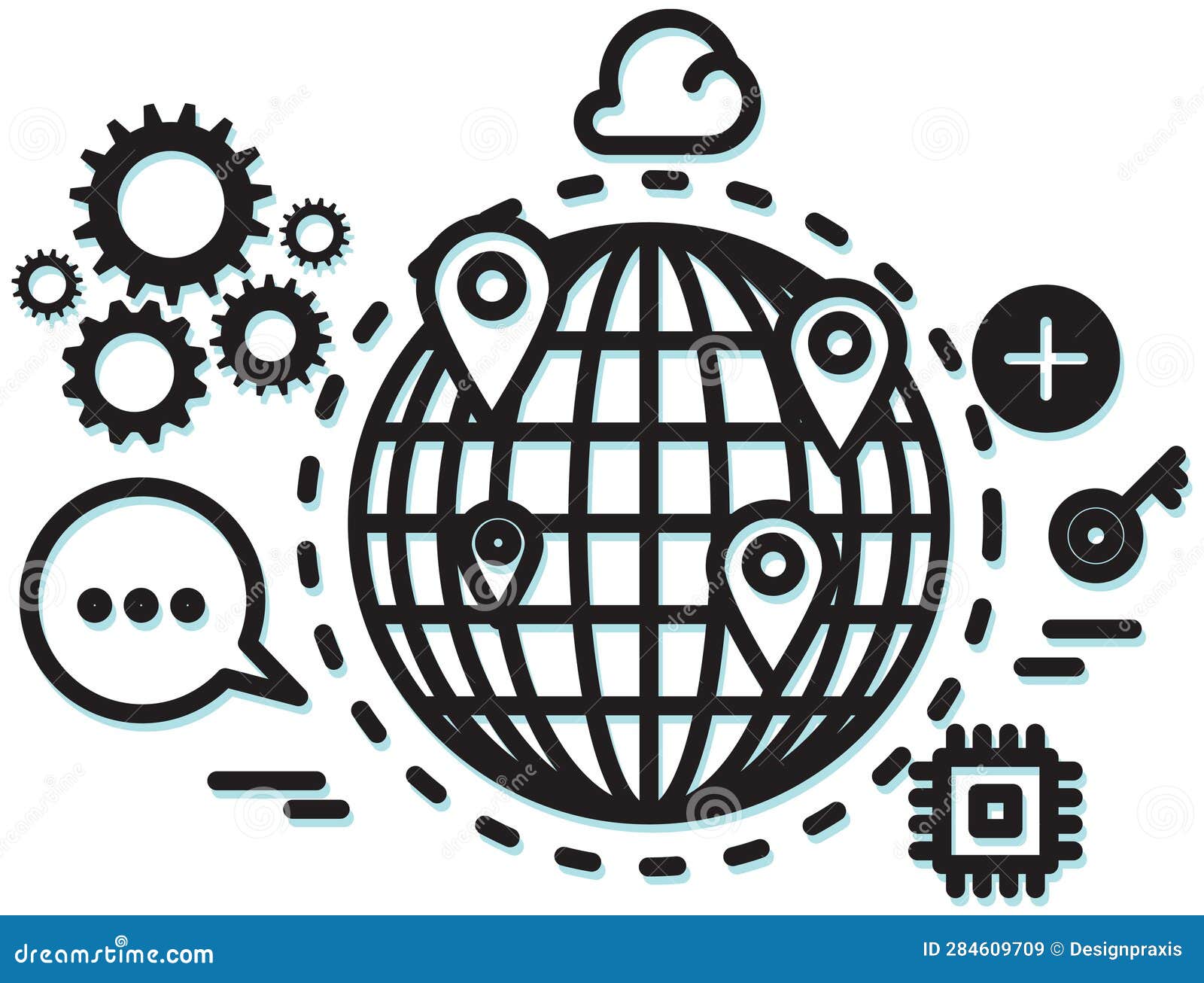 Global Connectivity Illustration Stock Illustration - Illustration of ...