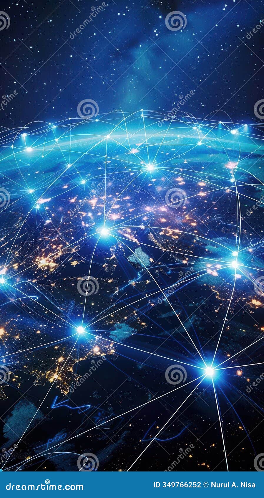 Global Connectivity. the Internet Connecting Devices Worldwide Concept ...