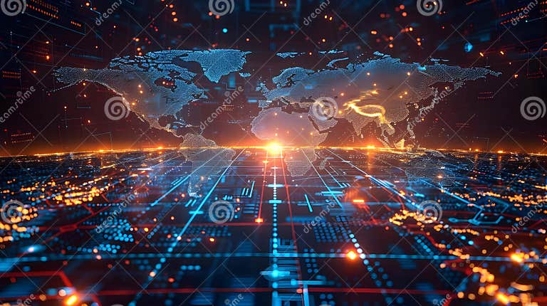 Global Connectivity and Tech Network. Concept Telecommunications ...