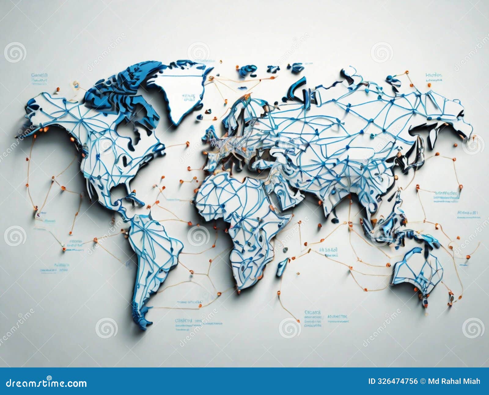 Global Connectivity - a World United by Technology Stock Illustration ...
