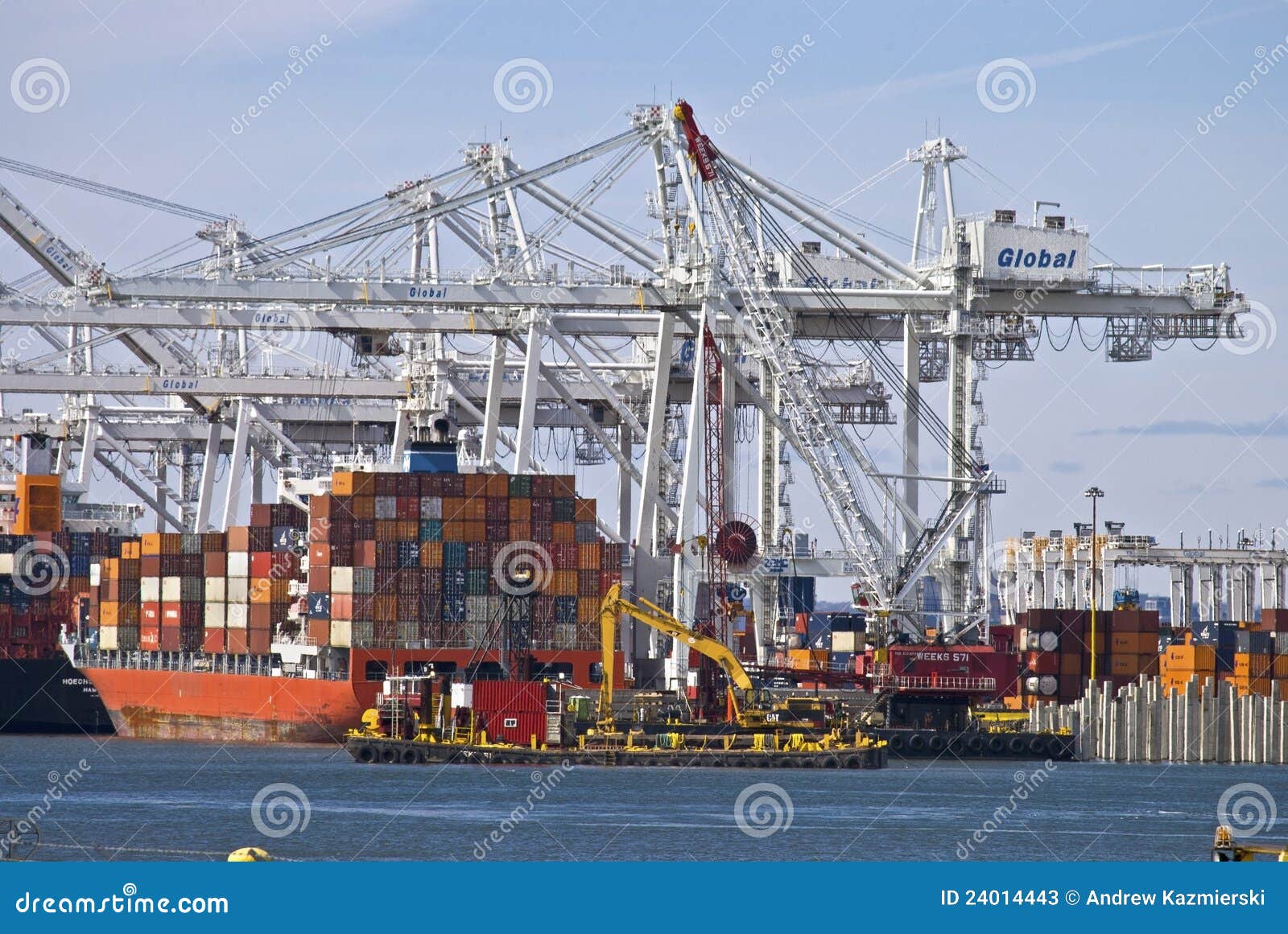 Global Container Port editorial stock photo. Image of bayonne - 24014443