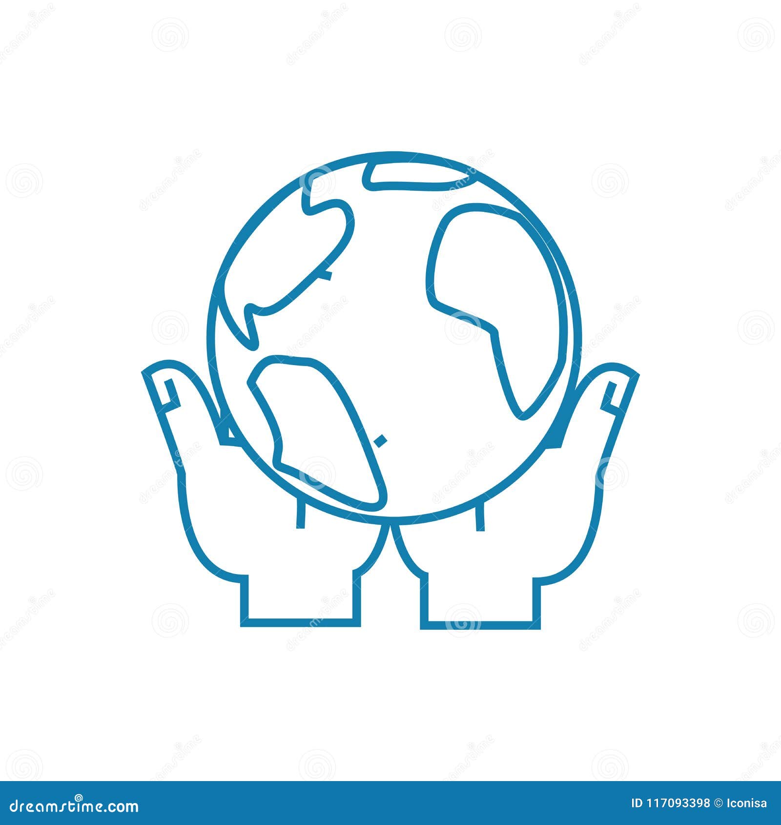 Global Control Linear Icon Concept. Global Control Line Vector Sign ...