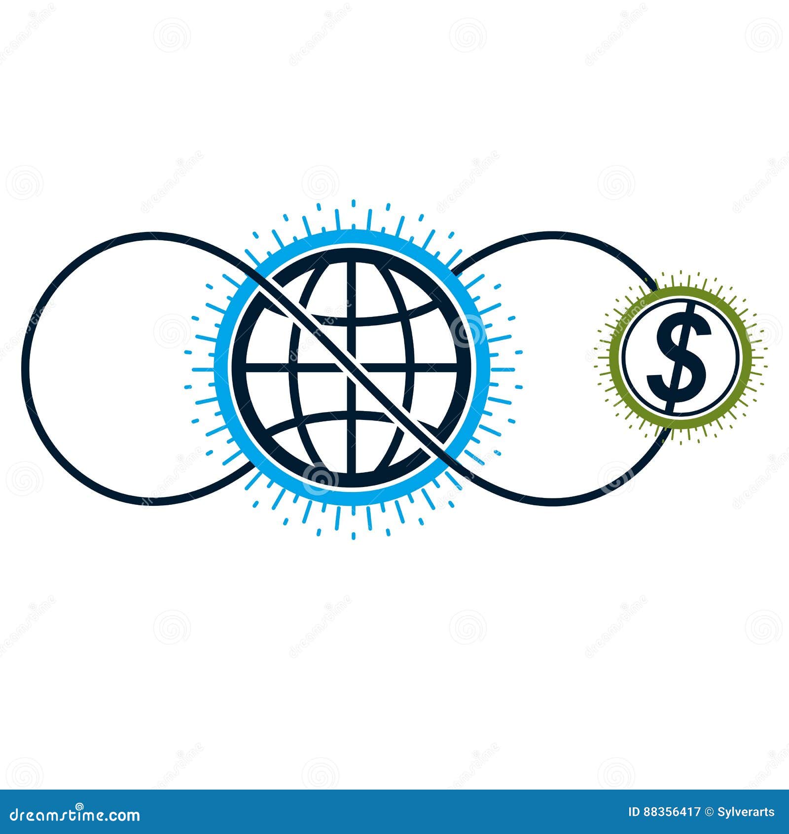 Global Cooperation and Business Conceptual Logo, Unique Vector S Stock ...
