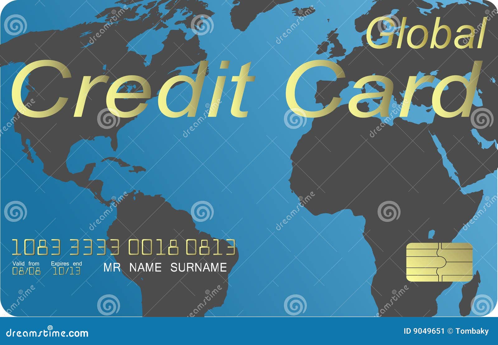 Global credit card vector stock vector. Illustration of blue - 9049651