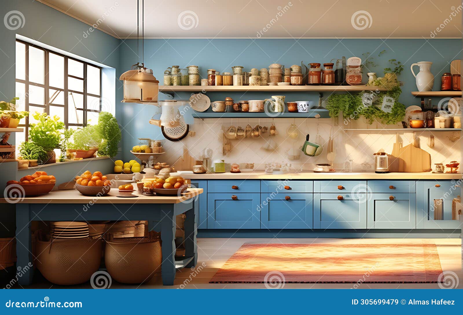 Set Of Kitchens Different Interior On White Background. Vector ...