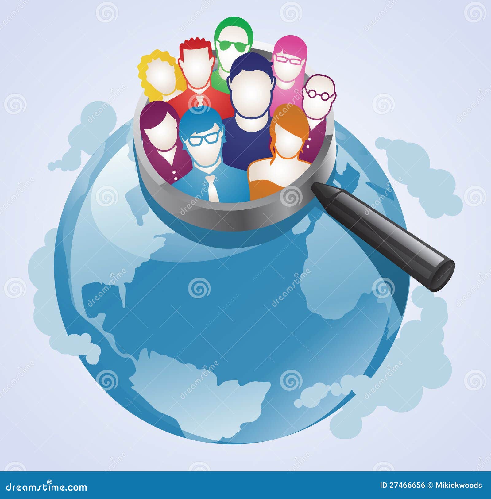 Global Customer Search stock illustration. Illustration of market ...
