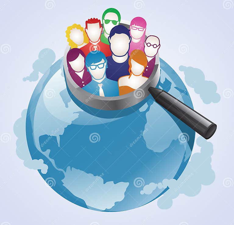 Global Customer Search stock illustration. Illustration of market ...