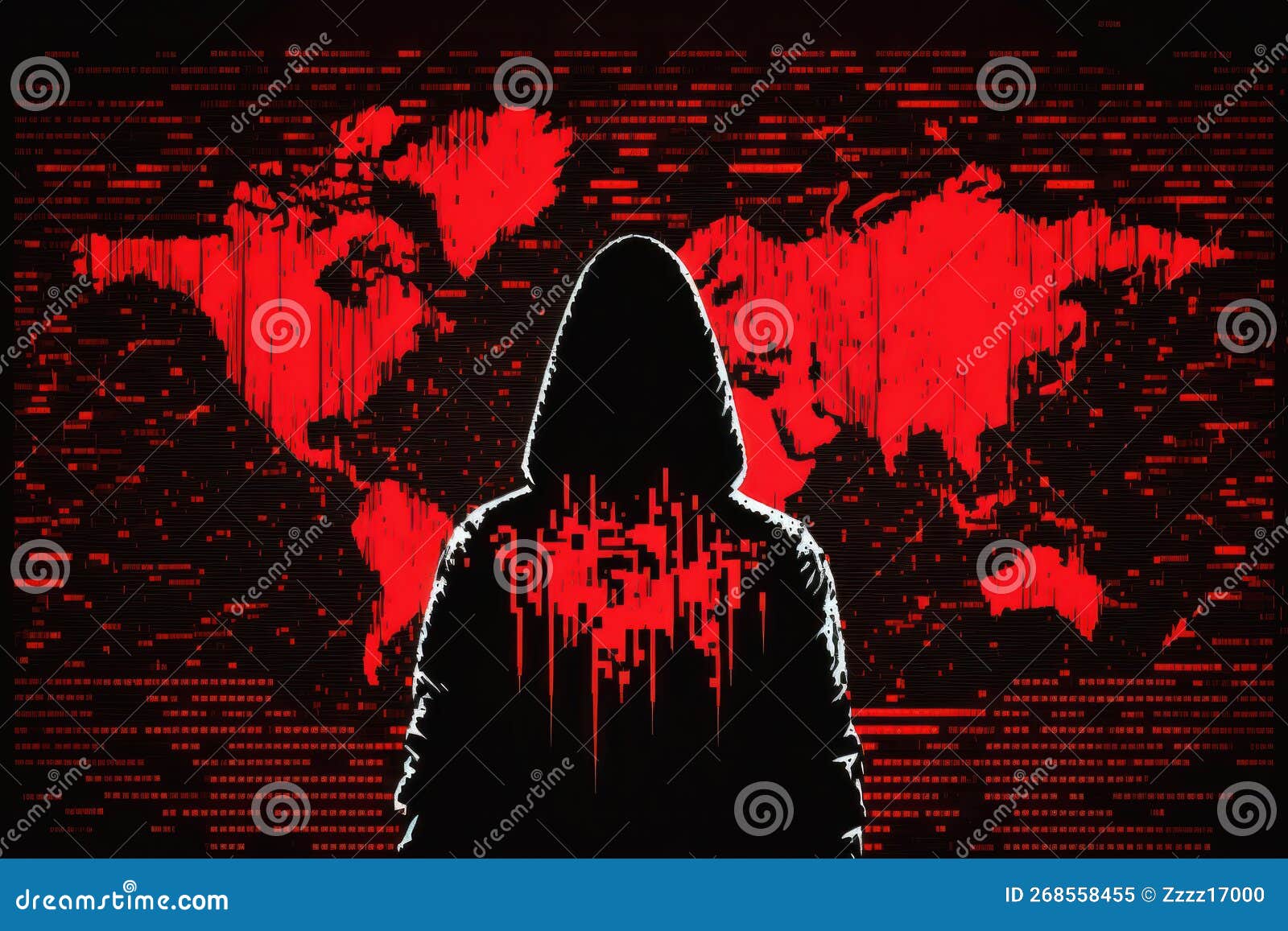 Global Cyber Attack Map. Generative AI Stock Image - Image of ...