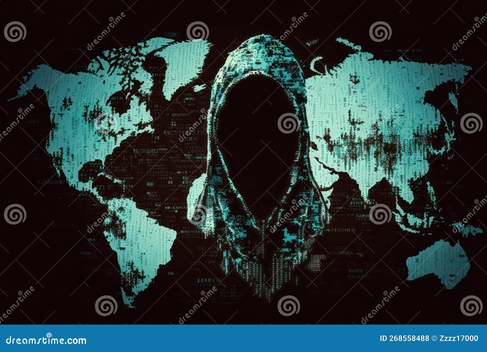 Global Cyber Attack Map. Generative AI Stock Photo - Image of equipment ...