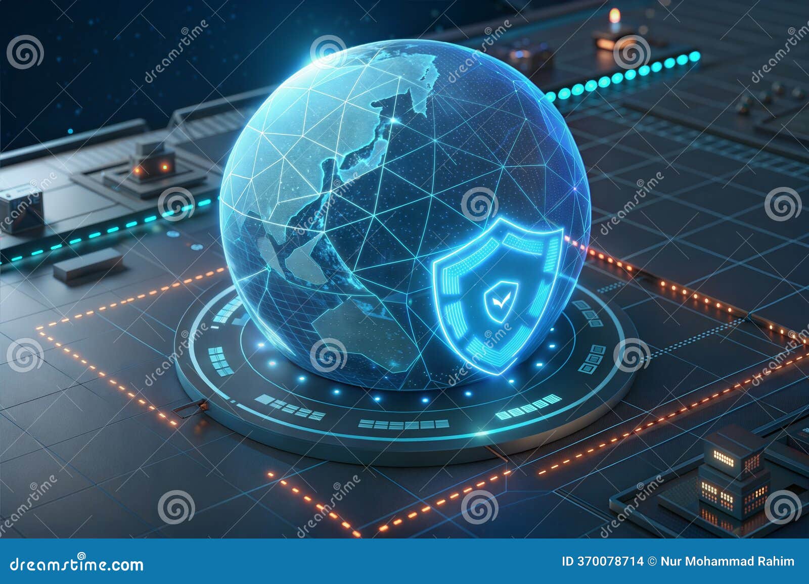 Global Cybersecurity And Digital Protection Stock Image | CartoonDealer.com #360144193