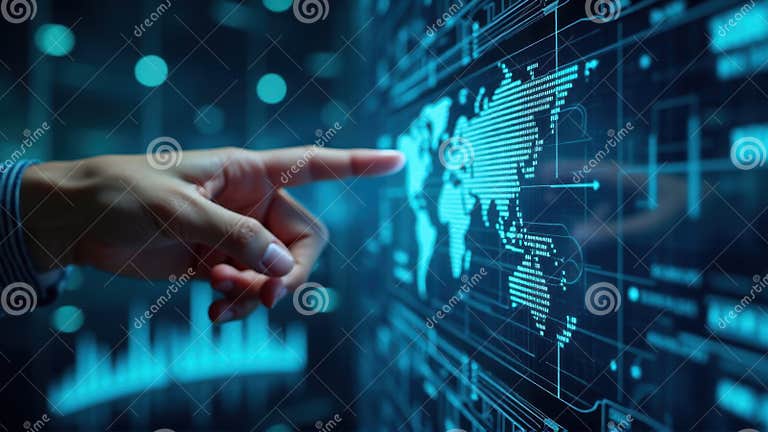 Global Data Analytics and Technology. Stock Illustration - Illustration ...