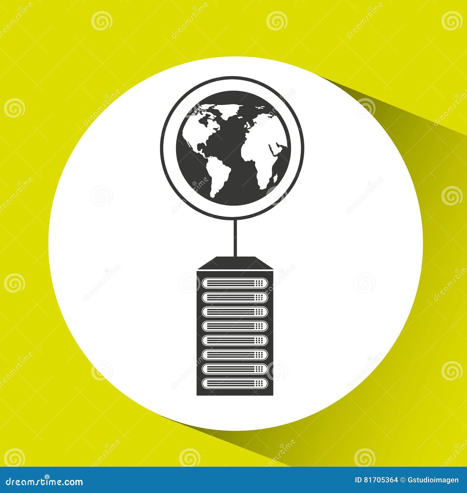 Global Data Center Connection Stock Vector - Illustration of data ...