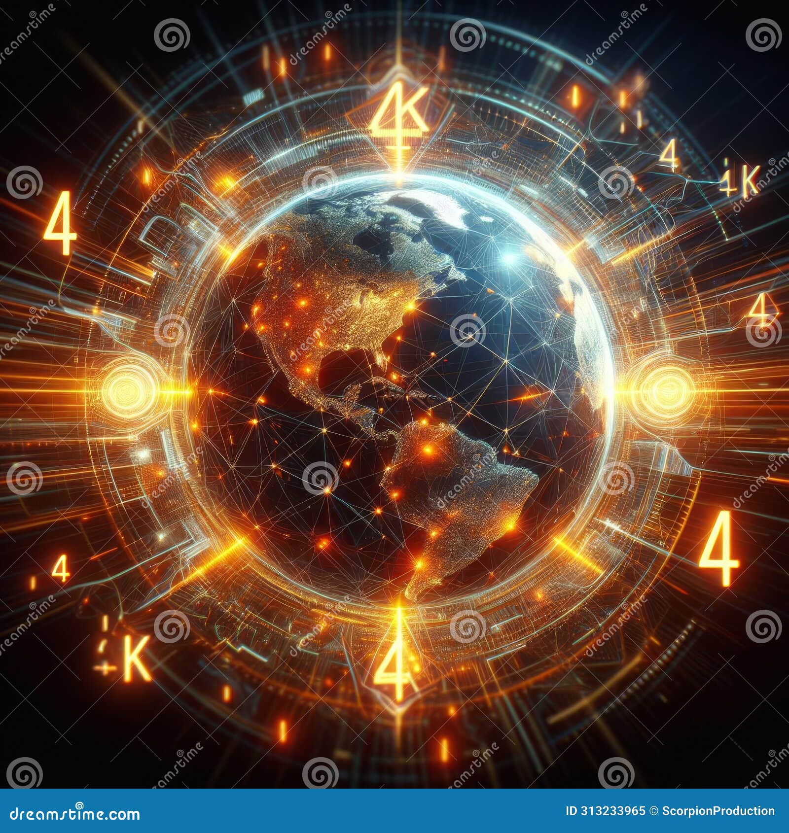 Global Data Connectivity Concept Stock Image - Image of tech ...