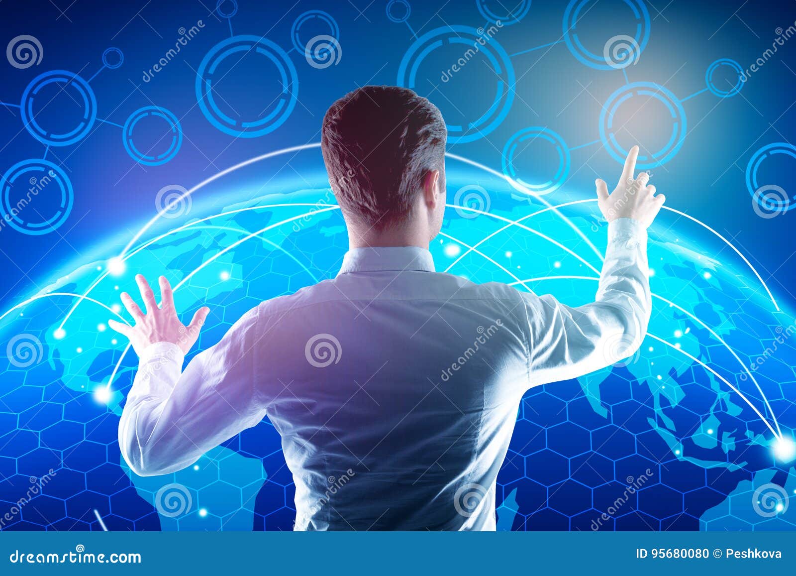 Global data exchange stock photo. Image of network, future - 95680080